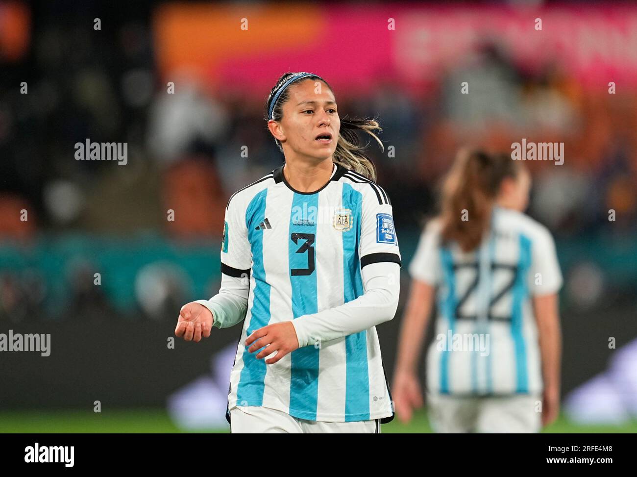 USA. 02nd Aug, 2023. August 02 2023: Eliana Stabile (Argentina) looks ...