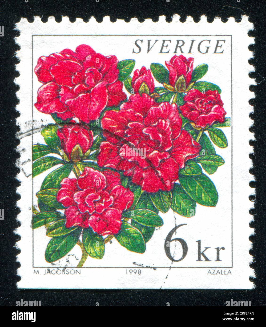 SWEDEN - CIRCA 1998: stamp printed by Sweden, shows Azalea, circa 1998 ...