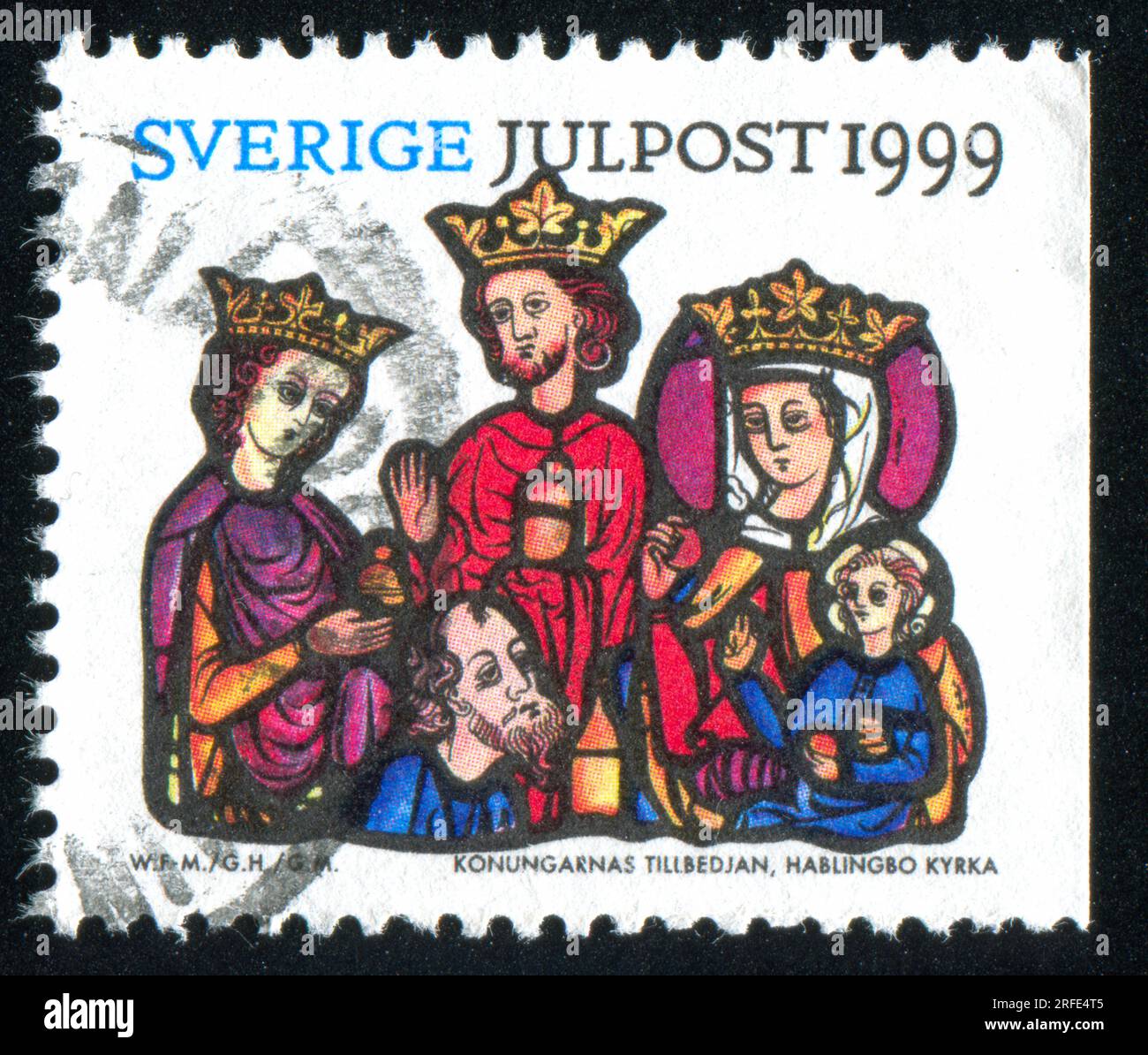 SWEDEN - CIRCA 1999: stamp printed by Sweden, shows Three kings ...