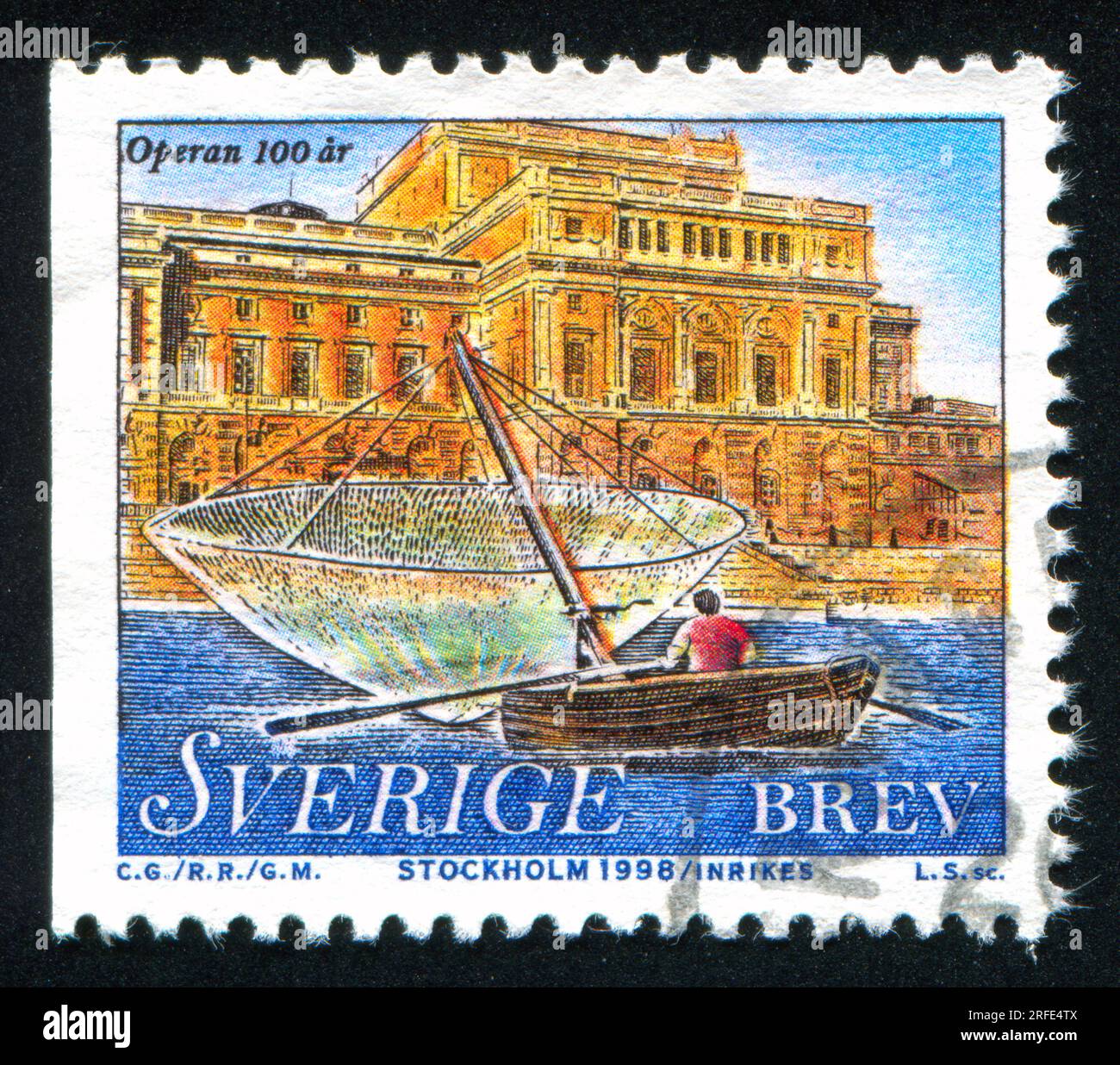 SWEDEN - CIRCA 1998: stamp printed by Sweden, shows Opera House, circa ...