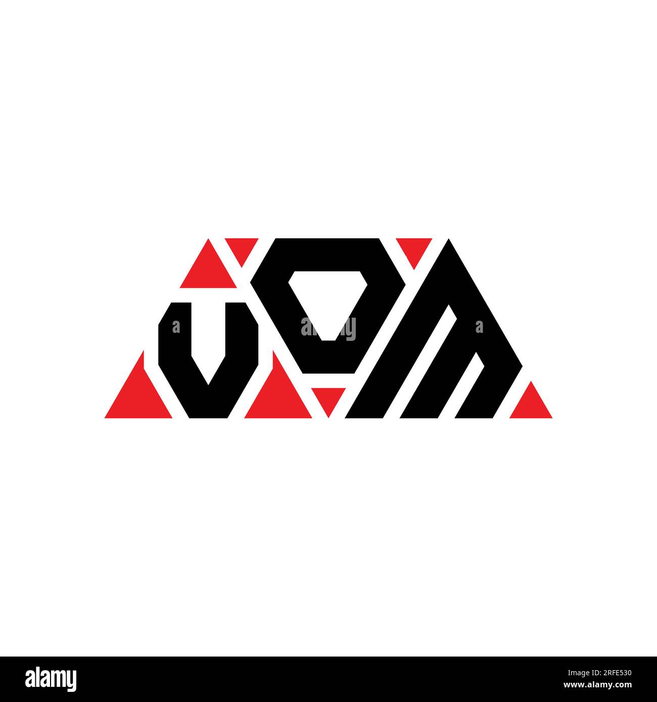 VOM triangle letter logo design with triangle shape. VOM triangle logo ...