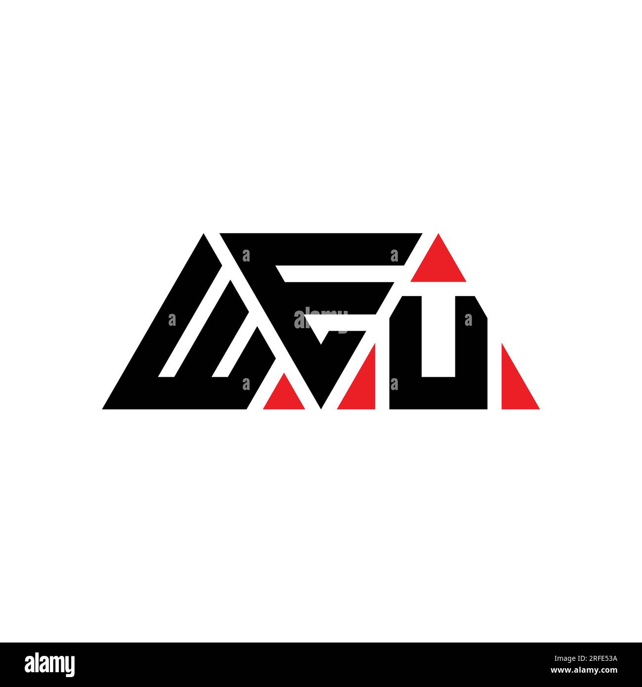 WEU triangle letter logo design with triangle shape. WEU triangle logo ...