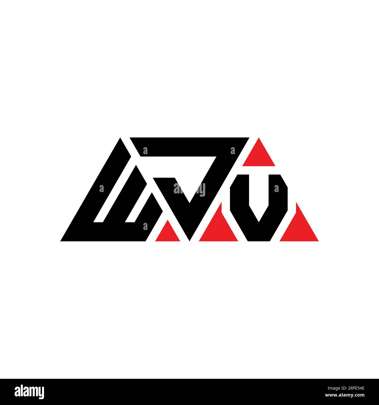 WJV triangle letter logo design with triangle shape. WJV triangle logo ...