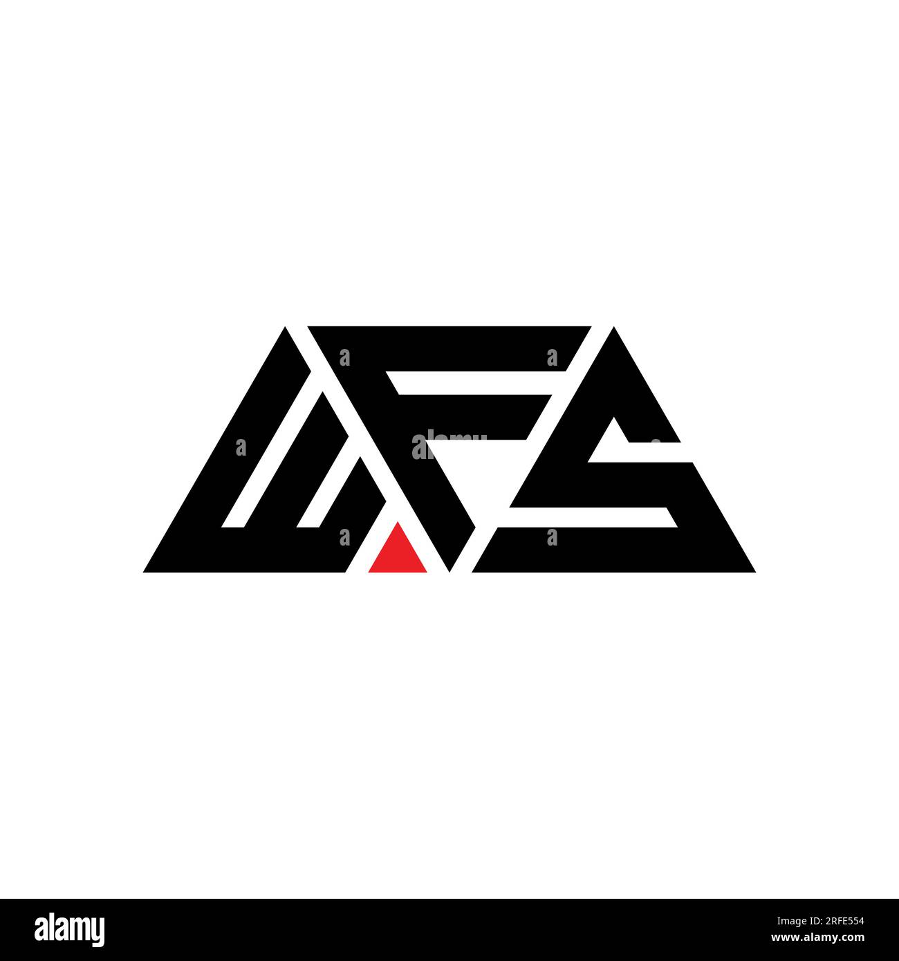 WFS triangle letter logo design with triangle shape. WFS triangle logo ...