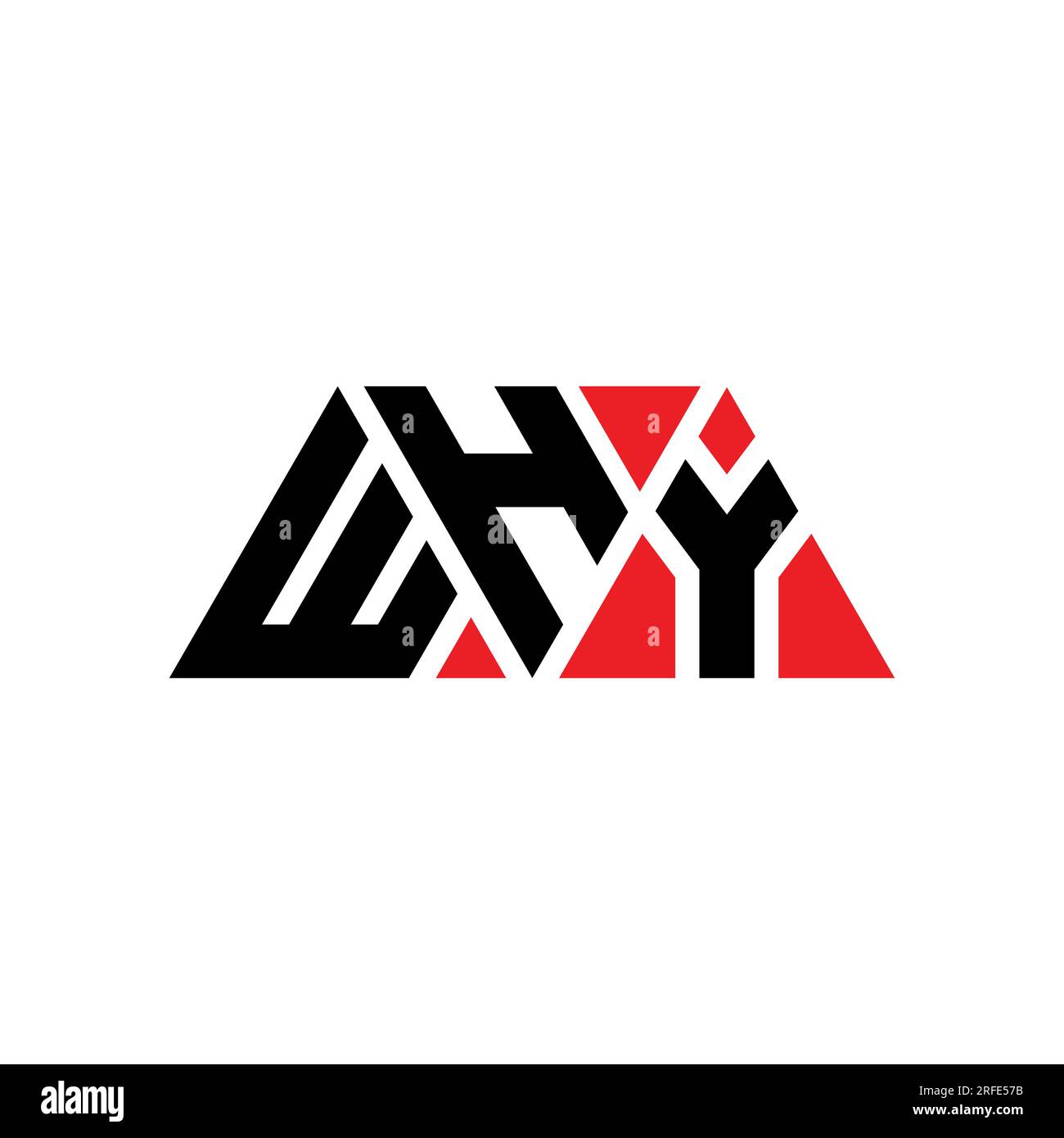 WHY triangle letter logo design with triangle shape. WHY triangle logo ...