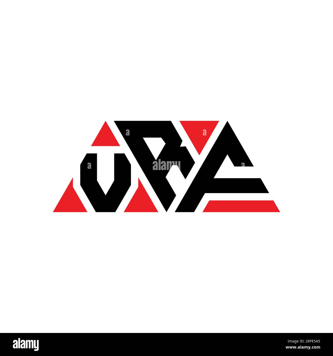 VRF triangle letter logo design with triangle shape. VRF triangle logo ...