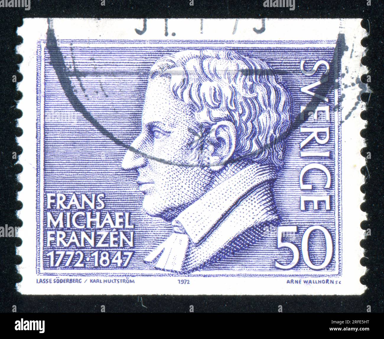 SWEDEN - CIRCA 1972: stamp printed by Sweden, shows Frans Michael ...