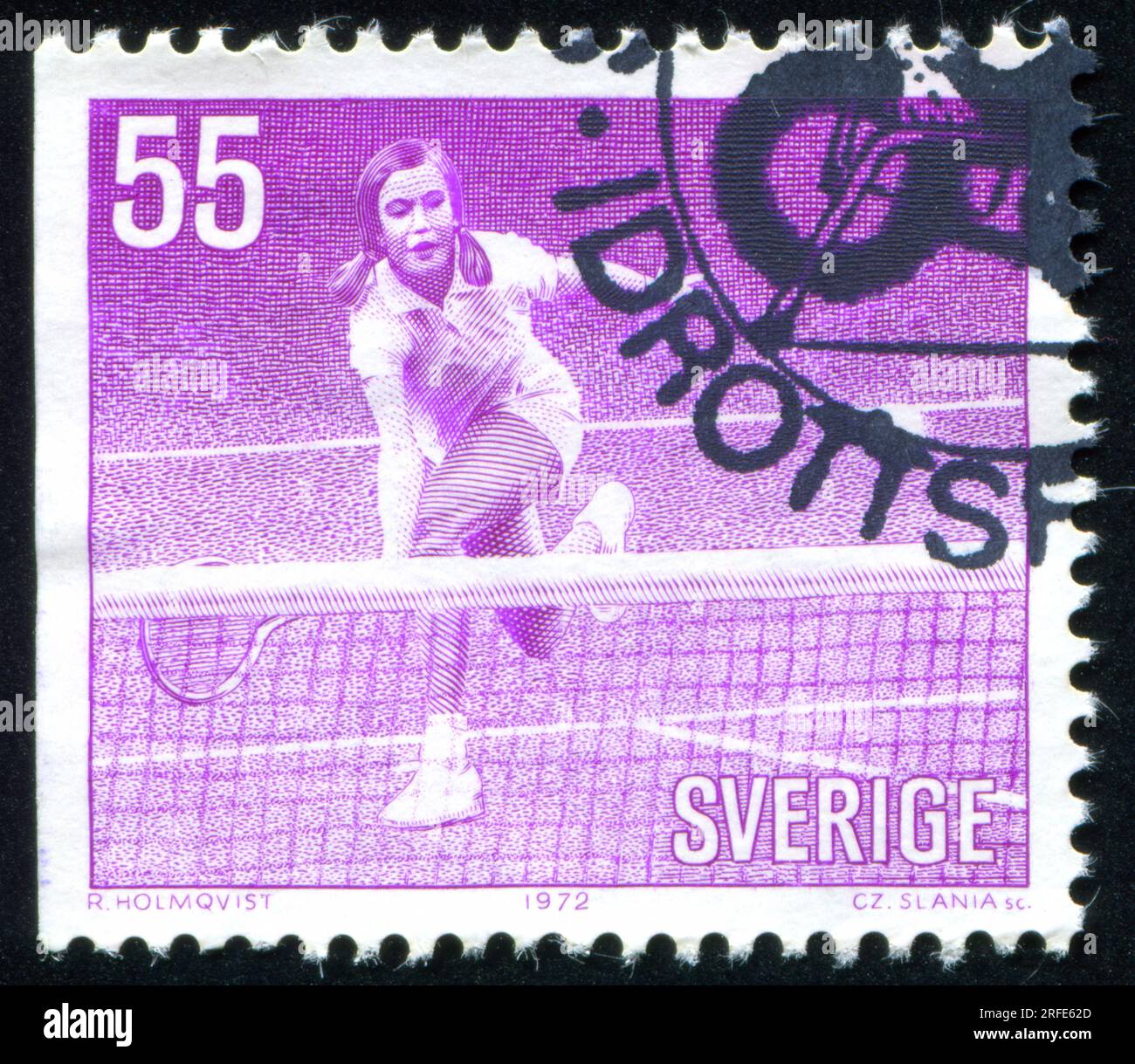 Tennis vintage postage stamp hi-res stock photography and images - Alamy