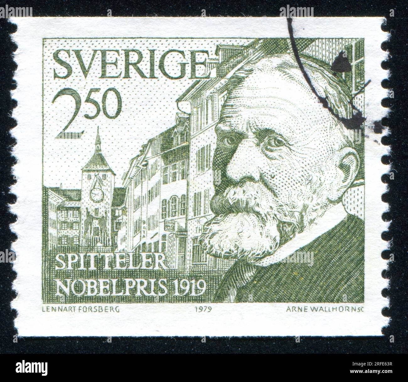 SWEDEN - CIRCA 1979: stamp printed by Sweden, shows Carl Spitteler ...