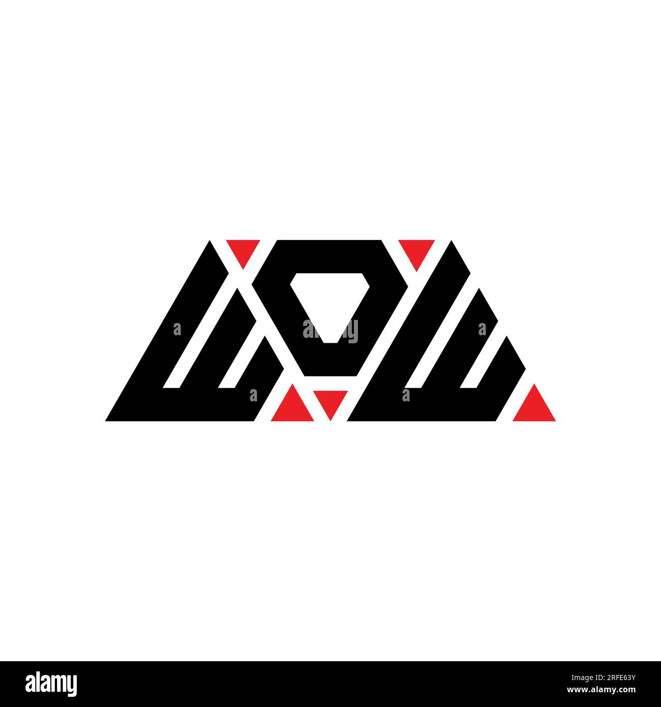 WOW triangle letter logo design with triangle shape. WOW triangle logo ...