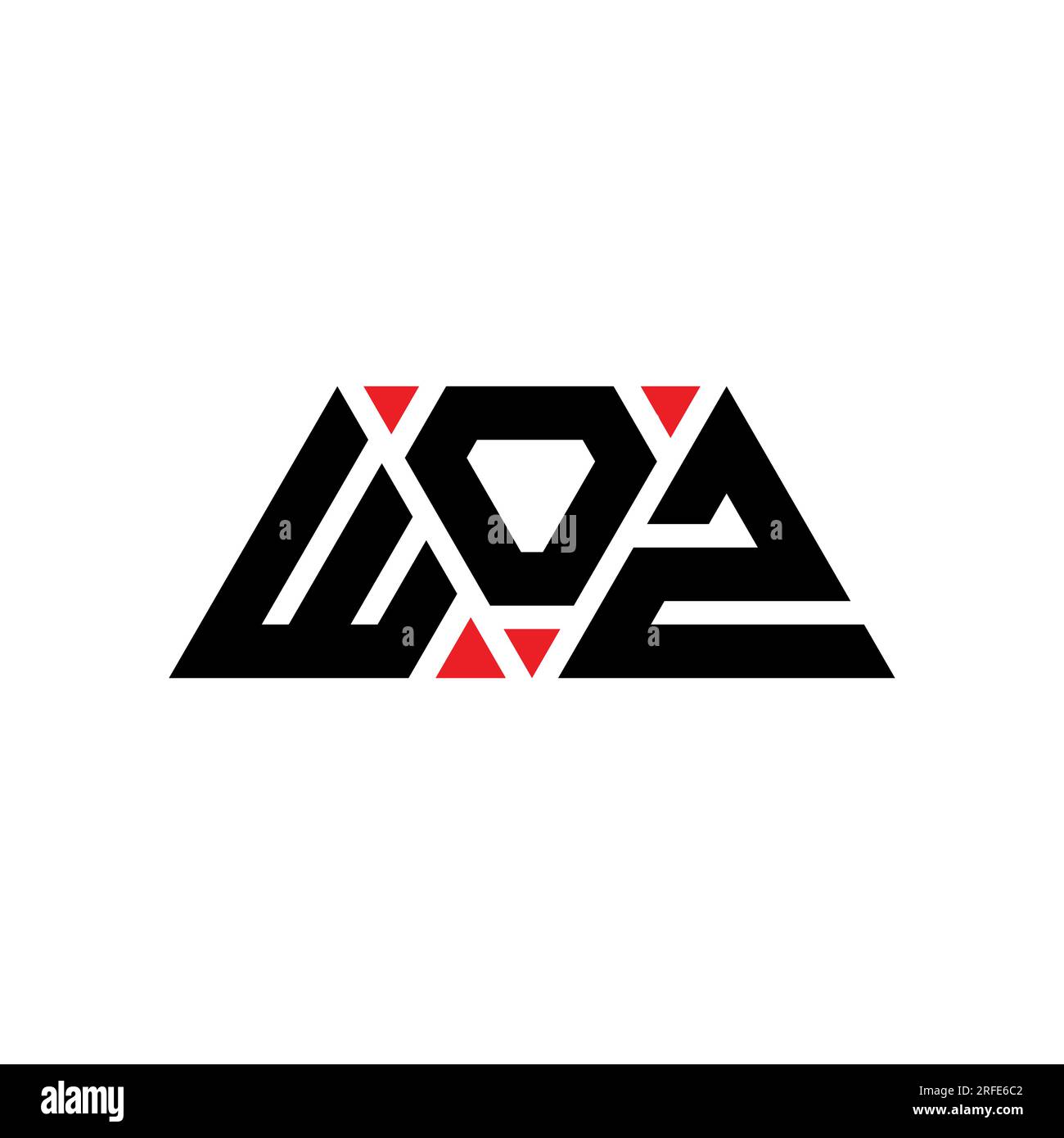 WOZ triangle letter logo design with triangle shape. WOZ triangle logo ...