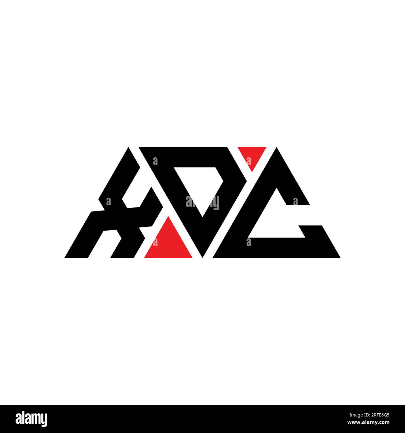 XDC triangle letter logo design with triangle shape. XDC triangle logo ...