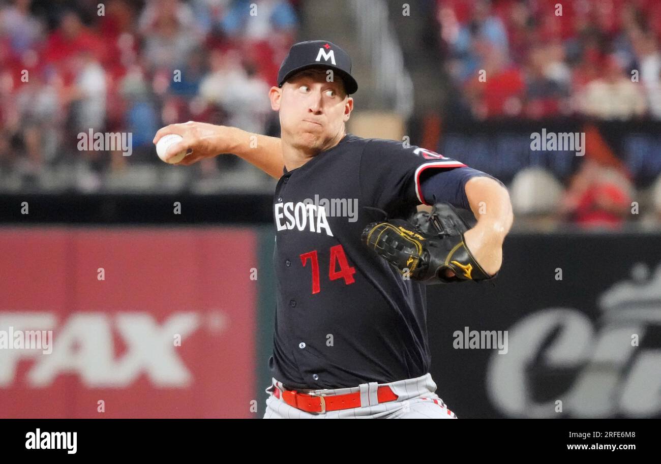 St. Louis, United States. 02nd Aug, 2023. Minnesota Twins Pitcher Josh ...