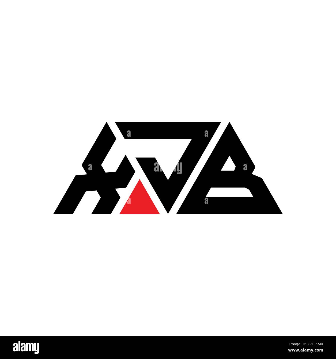 XJB triangle letter logo design with triangle shape. XJB triangle logo ...