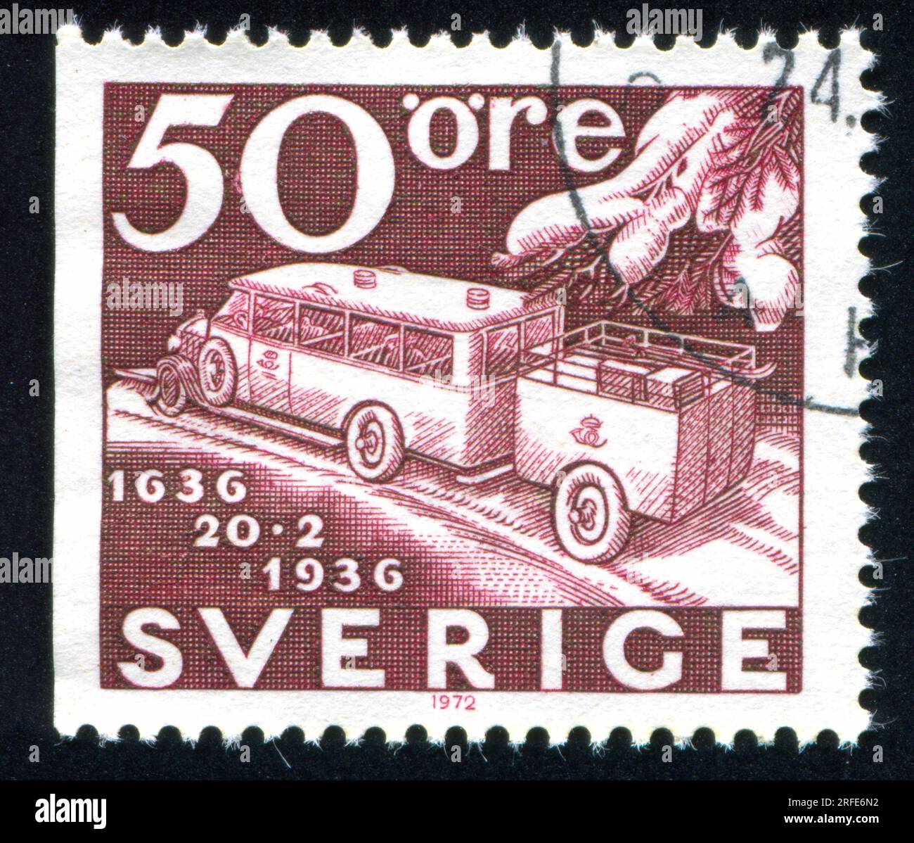 Sweden - CIRCA 1936: stamp printed by Sweden, shows truck, circa 1936 ...