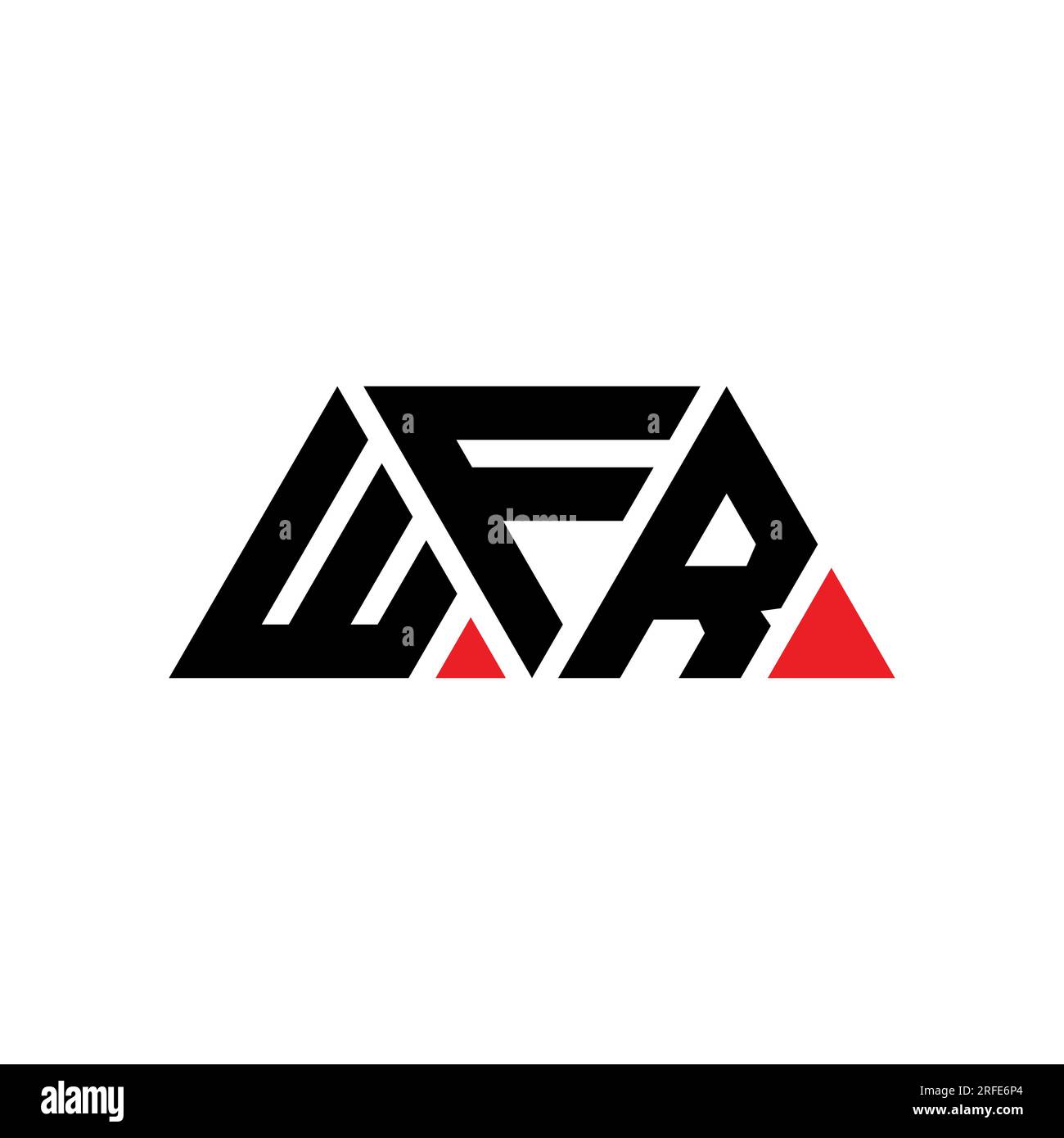 WFR triangle letter logo design with triangle shape. WFR triangle logo ...