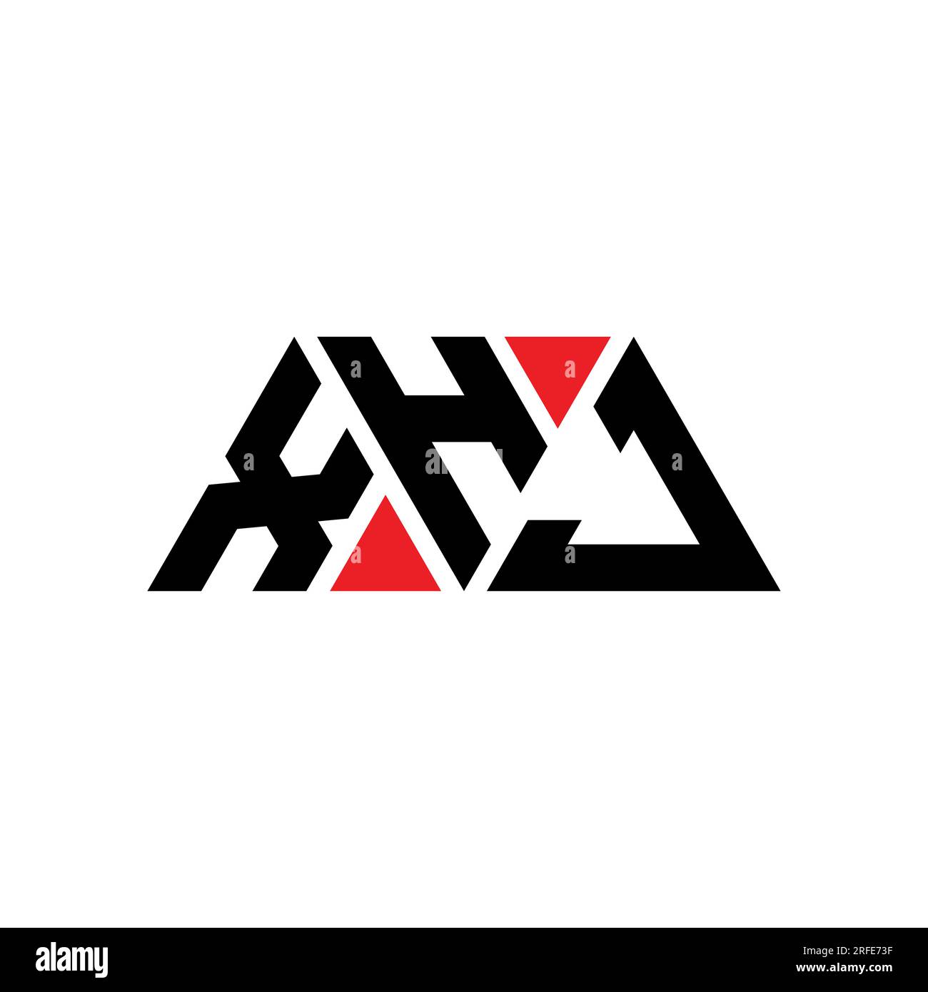 XHJ triangle letter logo design with triangle shape. XHJ triangle logo ...