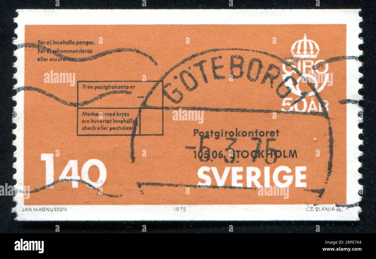 SWEDEN - CIRCA 1975: stamp printed by Sweden, shows Account Holder ...