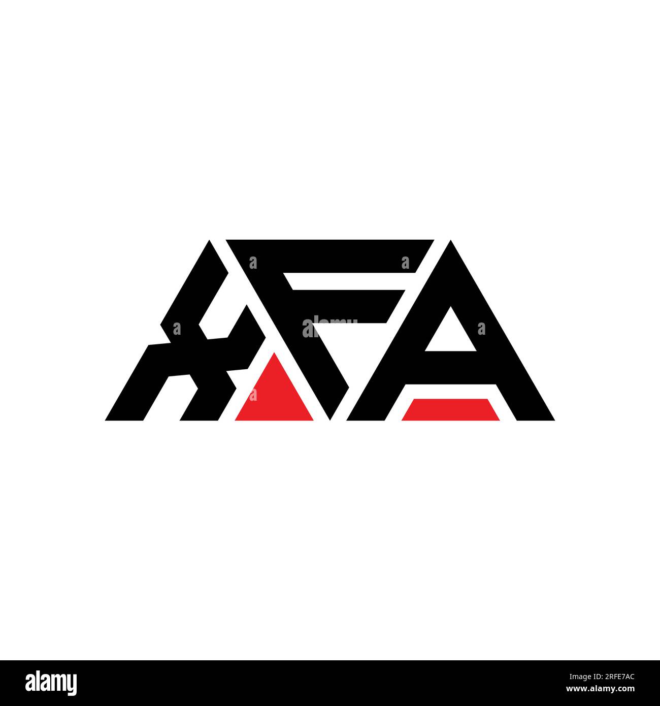 XFA triangle letter logo design with triangle shape. XFA triangle logo ...