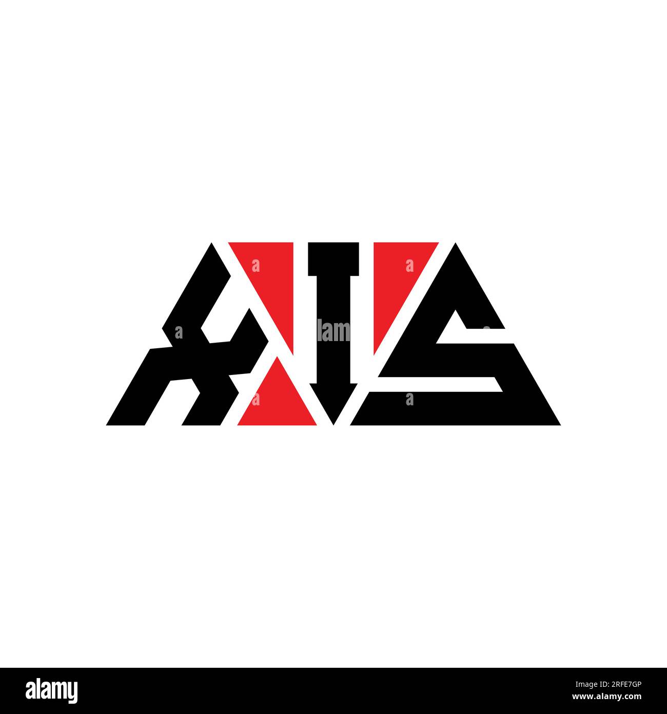 XIS triangle letter logo design with triangle shape. XIS triangle logo ...