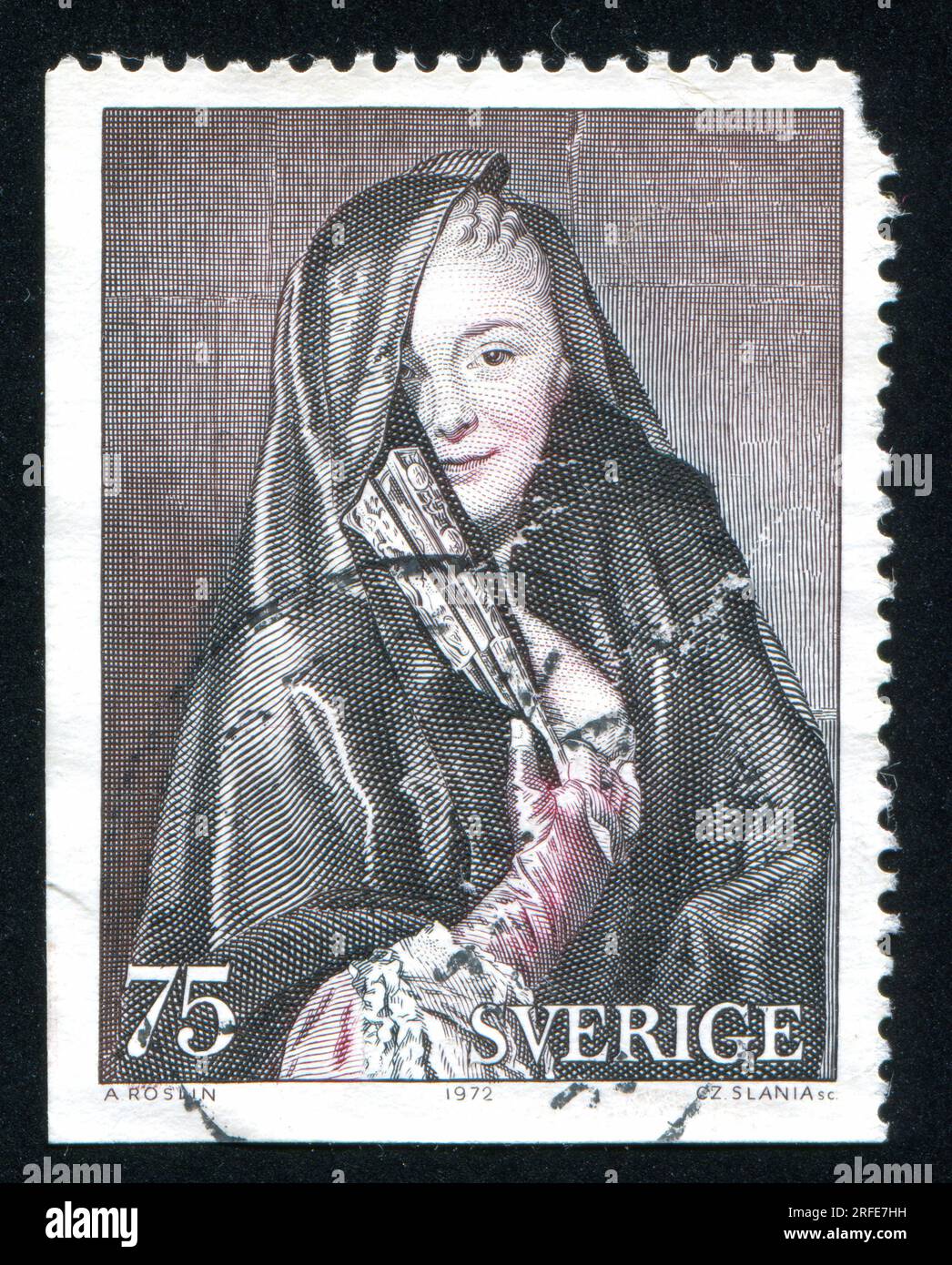 SWEDEN - CIRCA 1972: stamp printed by Sweden, shows Lady with Veil by ...