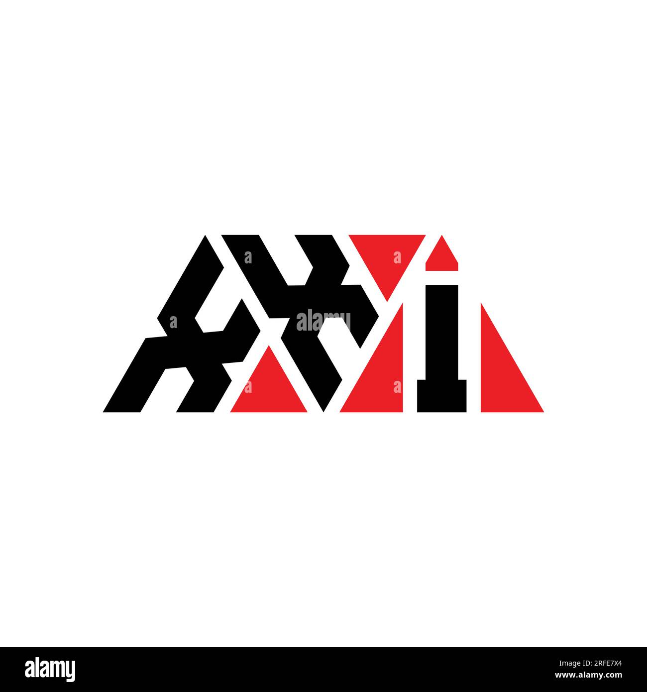 XXI triangle letter logo design with triangle shape. XXI triangle logo ...