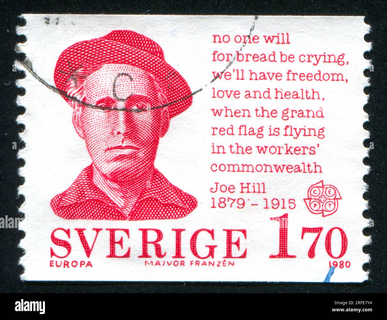SWEDEN - CIRCA 1980: stamp printed by Sweden, shows Joe Hill, circa ...