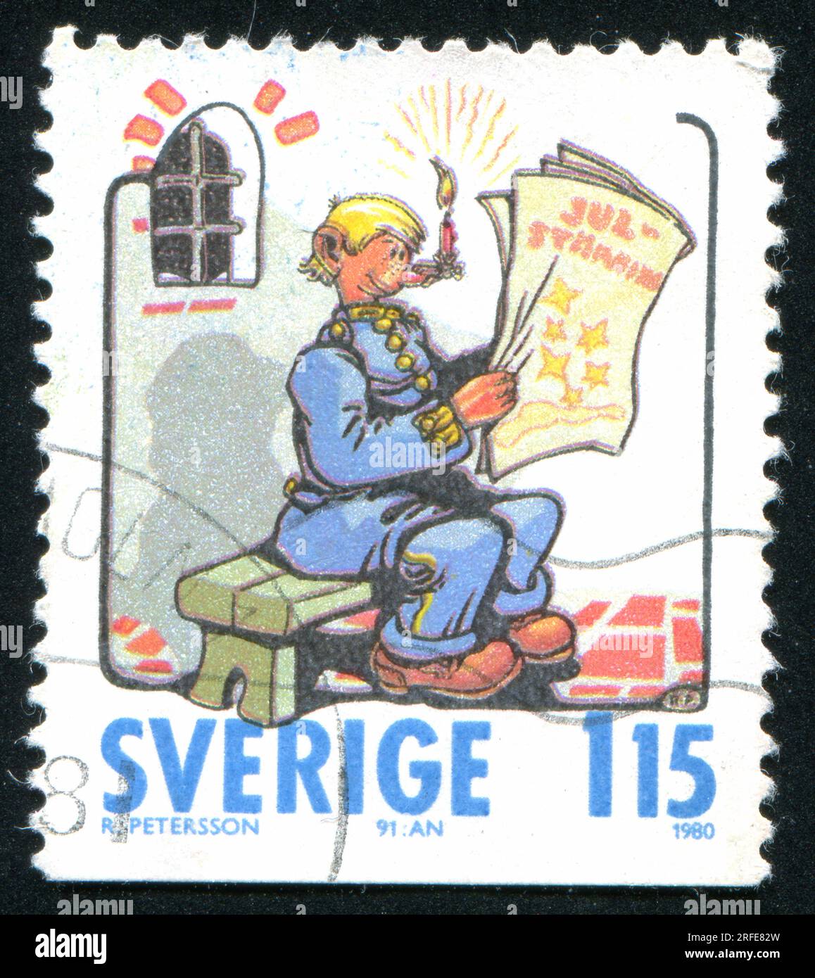 SWEDEN - CIRCA 1980: stamp printed by Sweden, shows Comic Strip ...