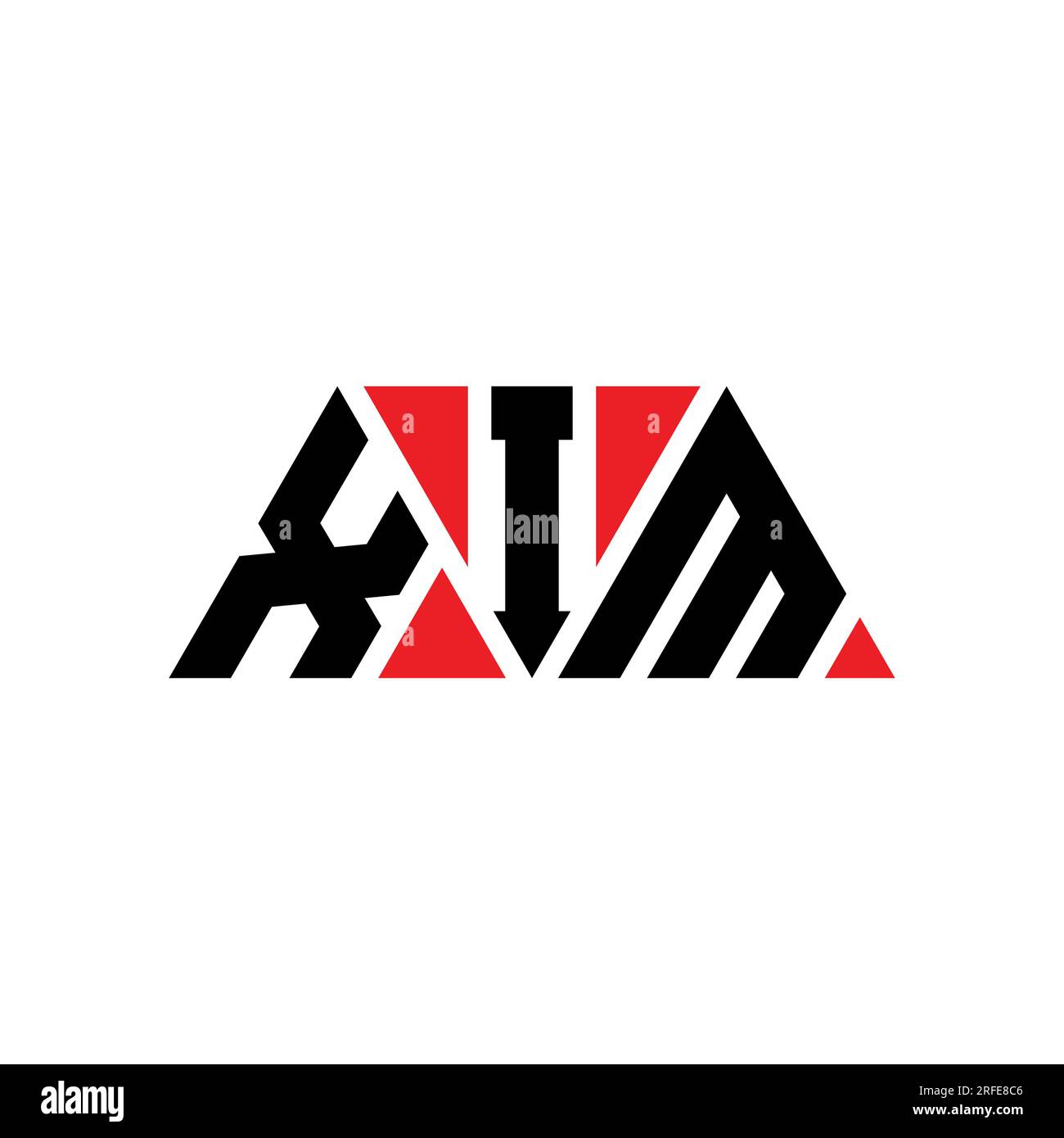 XIM triangle letter logo design with triangle shape. XIM triangle logo ...