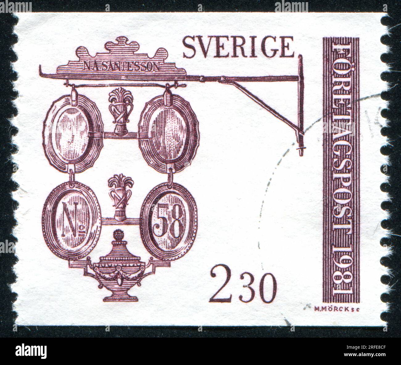 SWEDEN - CIRCA 1981: stamp printed by Sweden, shows Baker Sign, circa ...