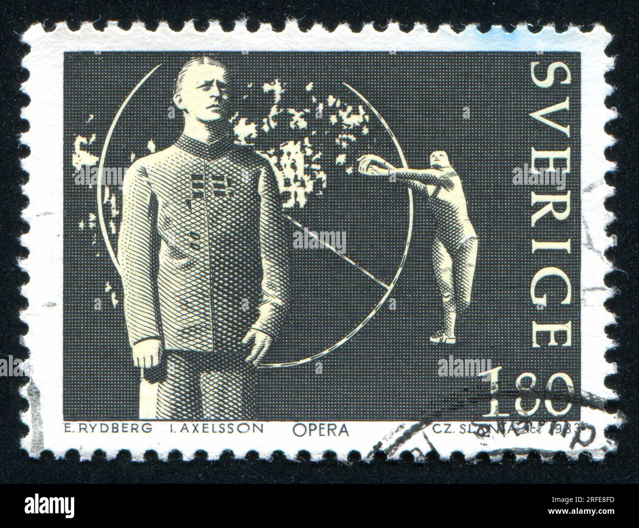 SWEDEN - CIRCA 1983: stamp printed by Sweden, shows Aniara opera, circa ...