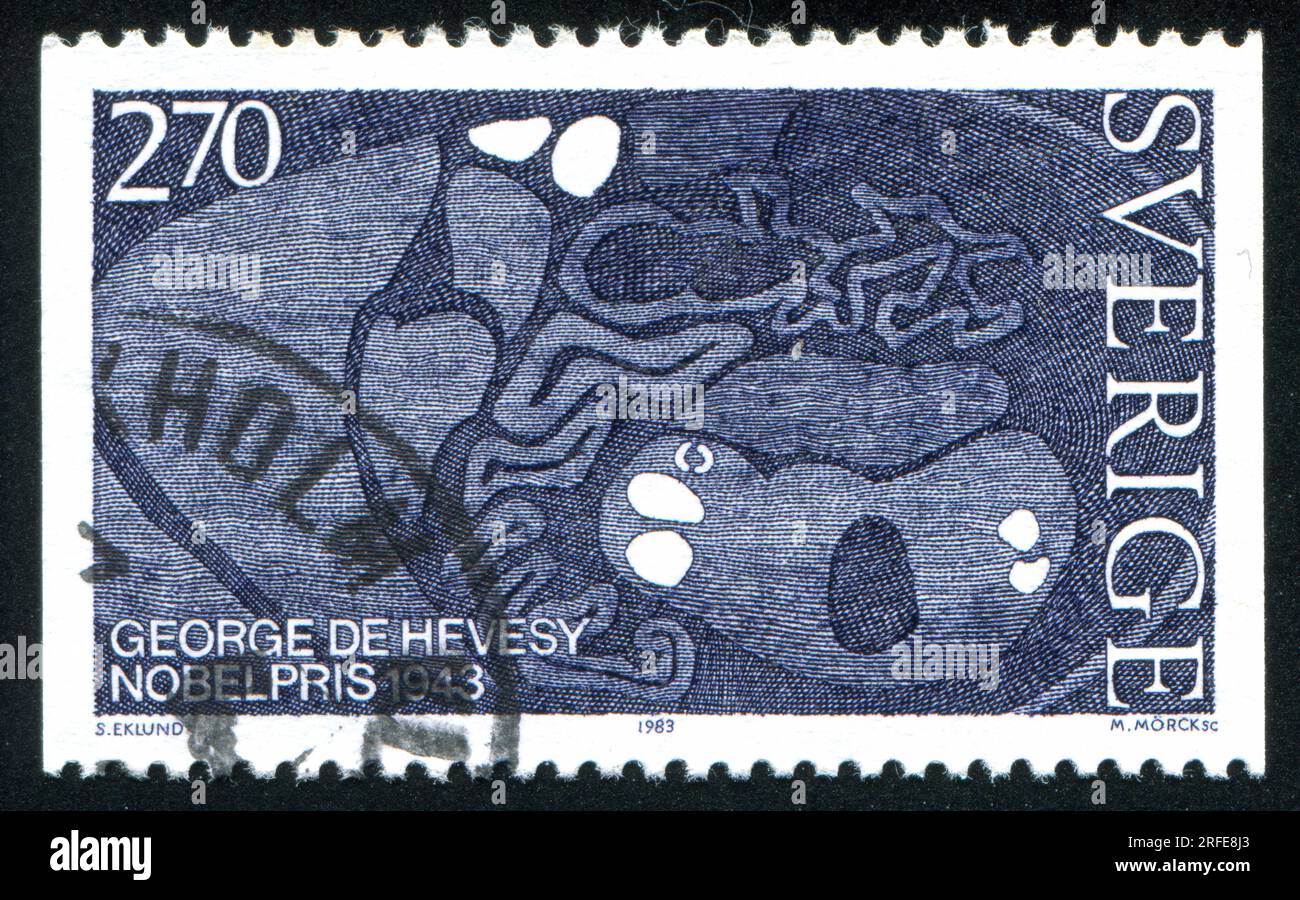 SWEDEN - CIRCA 1983: stamp printed by Sweden, shows Electrophoresis ...