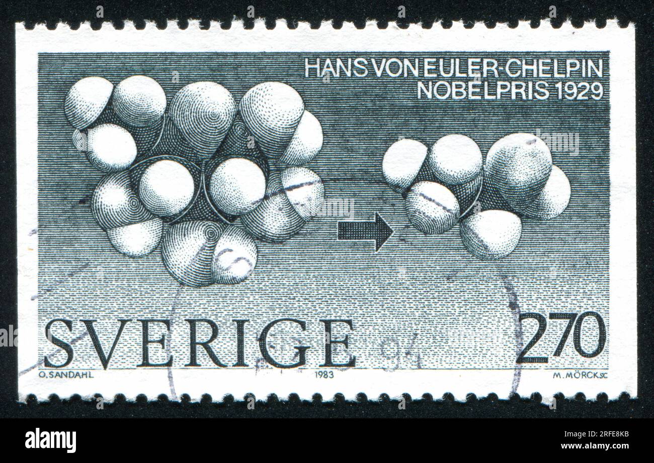 SWEDEN - CIRCA 1983: stamp printed by Sweden, shows Nobel Prizewinners ...