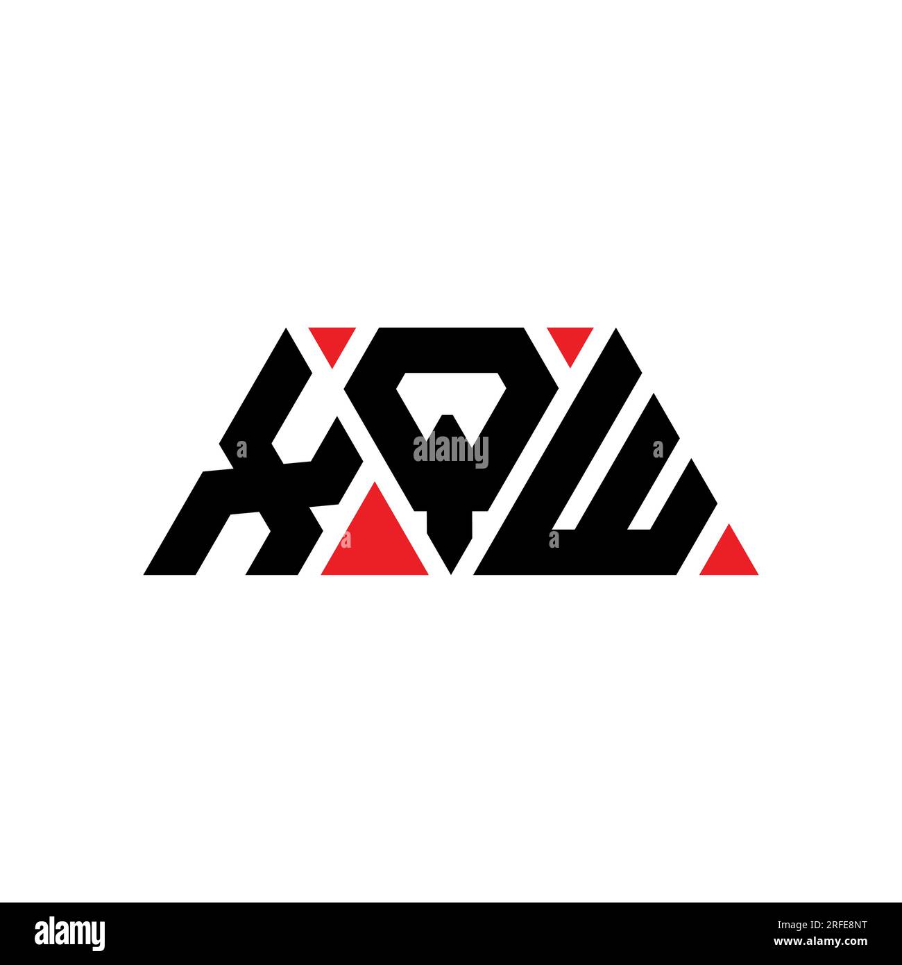 XQW triangle letter logo design with triangle shape. XQW triangle logo ...