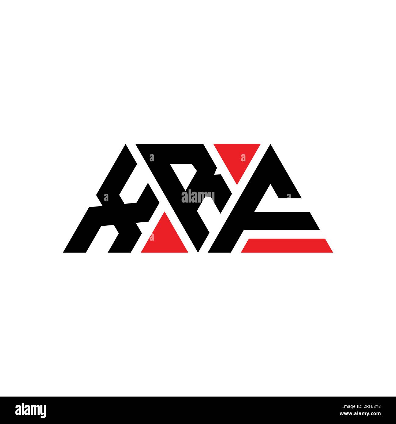 XRF triangle letter logo design with triangle shape. XRF triangle logo ...