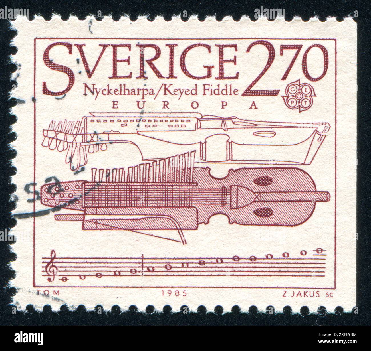 RUSSIA KALININGRAD, 20 OCTOBER 2013: stamp printed by Sweden, shows Key ...