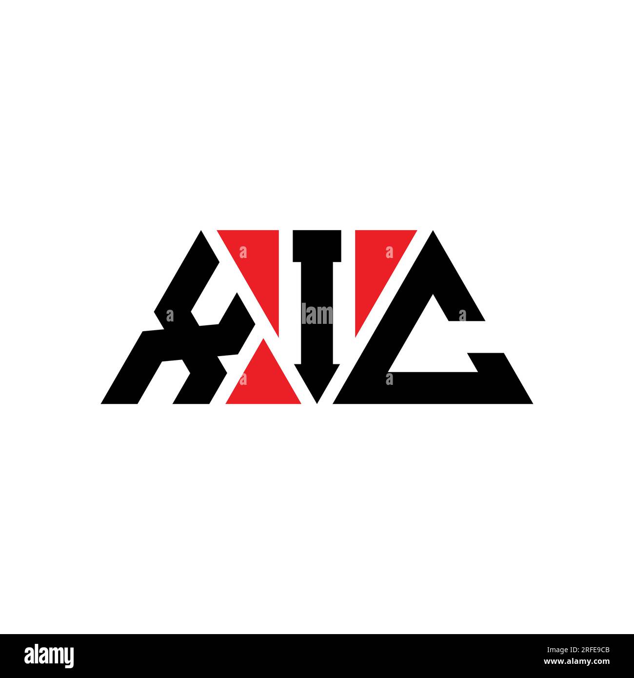 XIC triangle letter logo design with triangle shape. XIC triangle logo ...