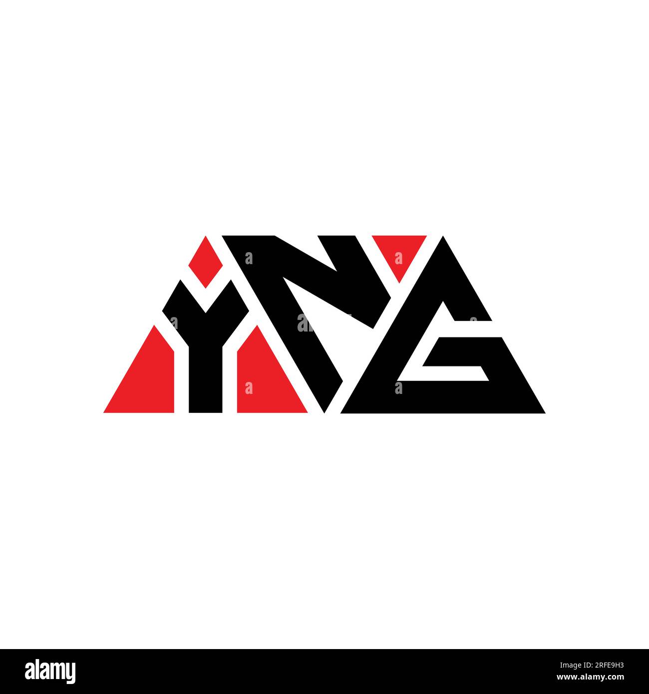 YNG triangle letter logo design with triangle shape. YNG triangle logo ...