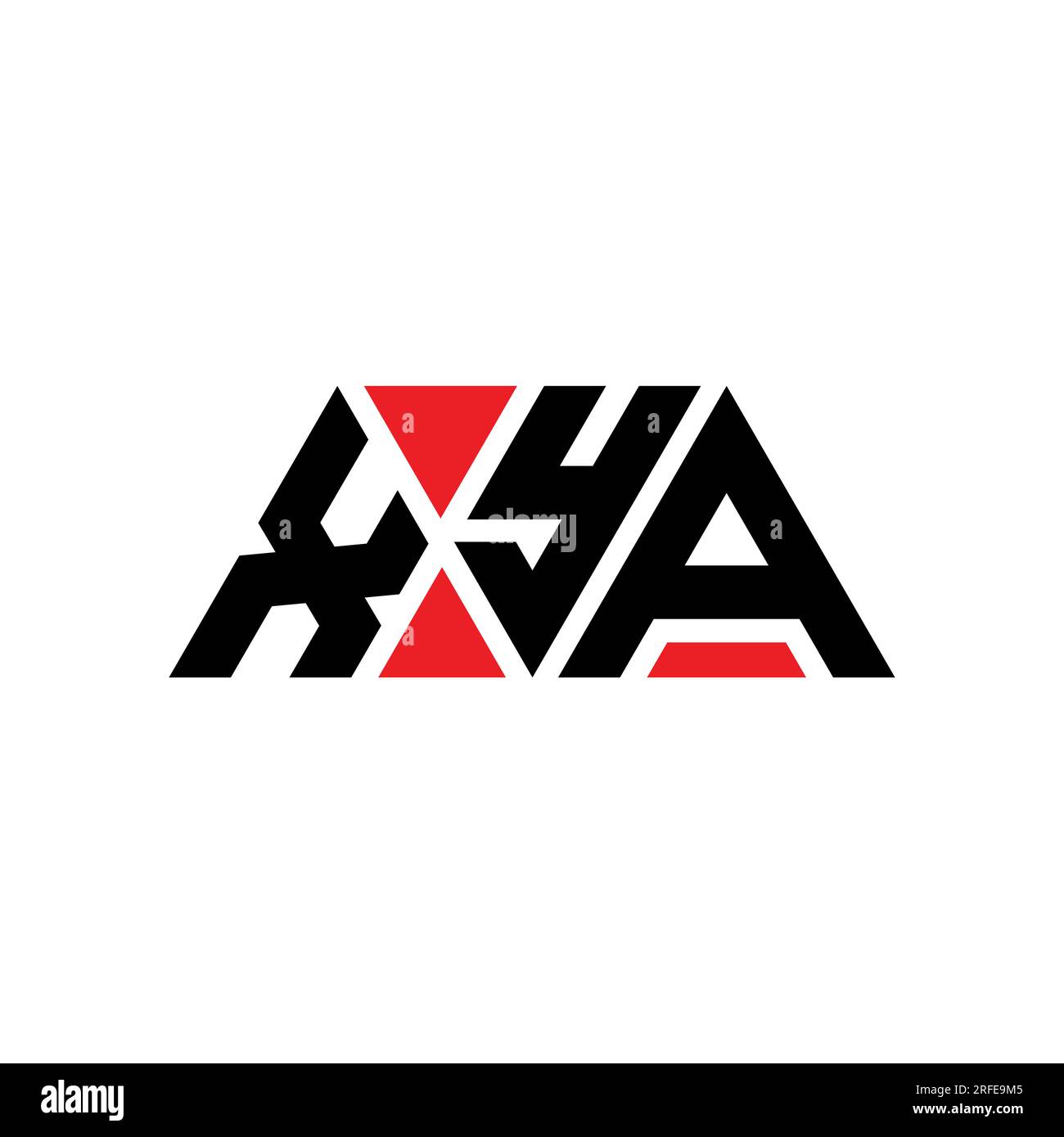 XYA triangle letter logo design with triangle shape. XYA triangle logo ...