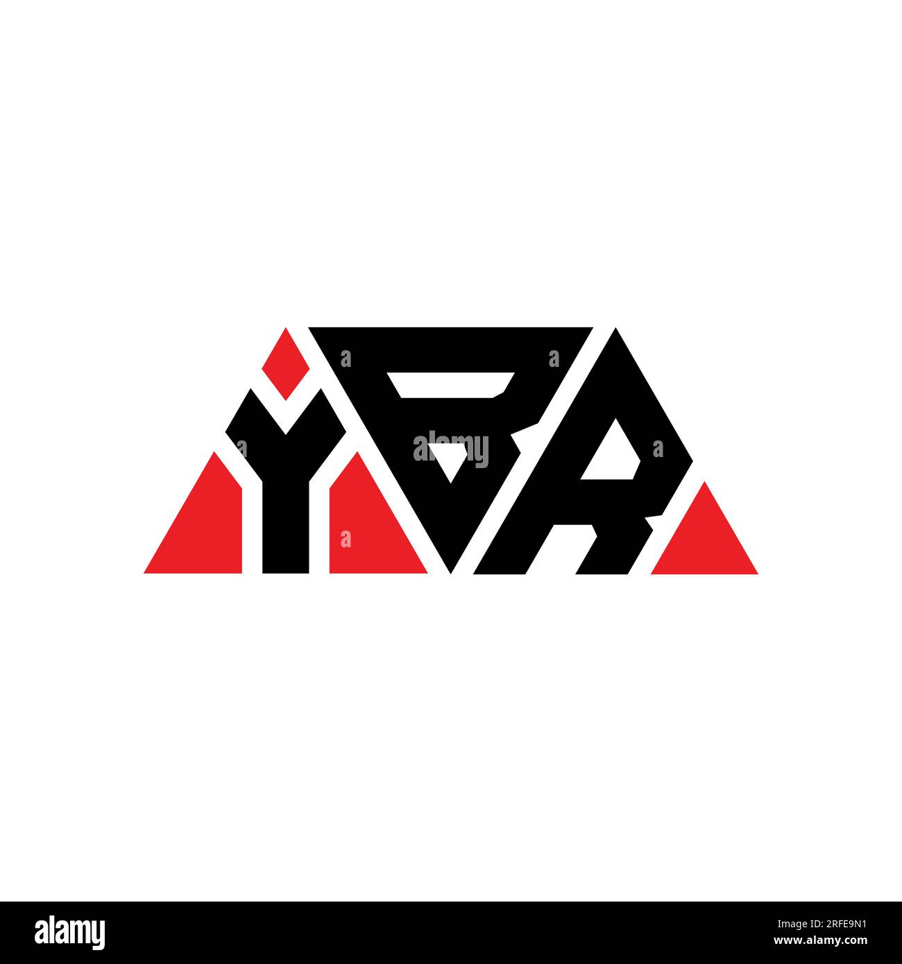 YBR triangle letter logo design with triangle shape. YBR triangle logo ...