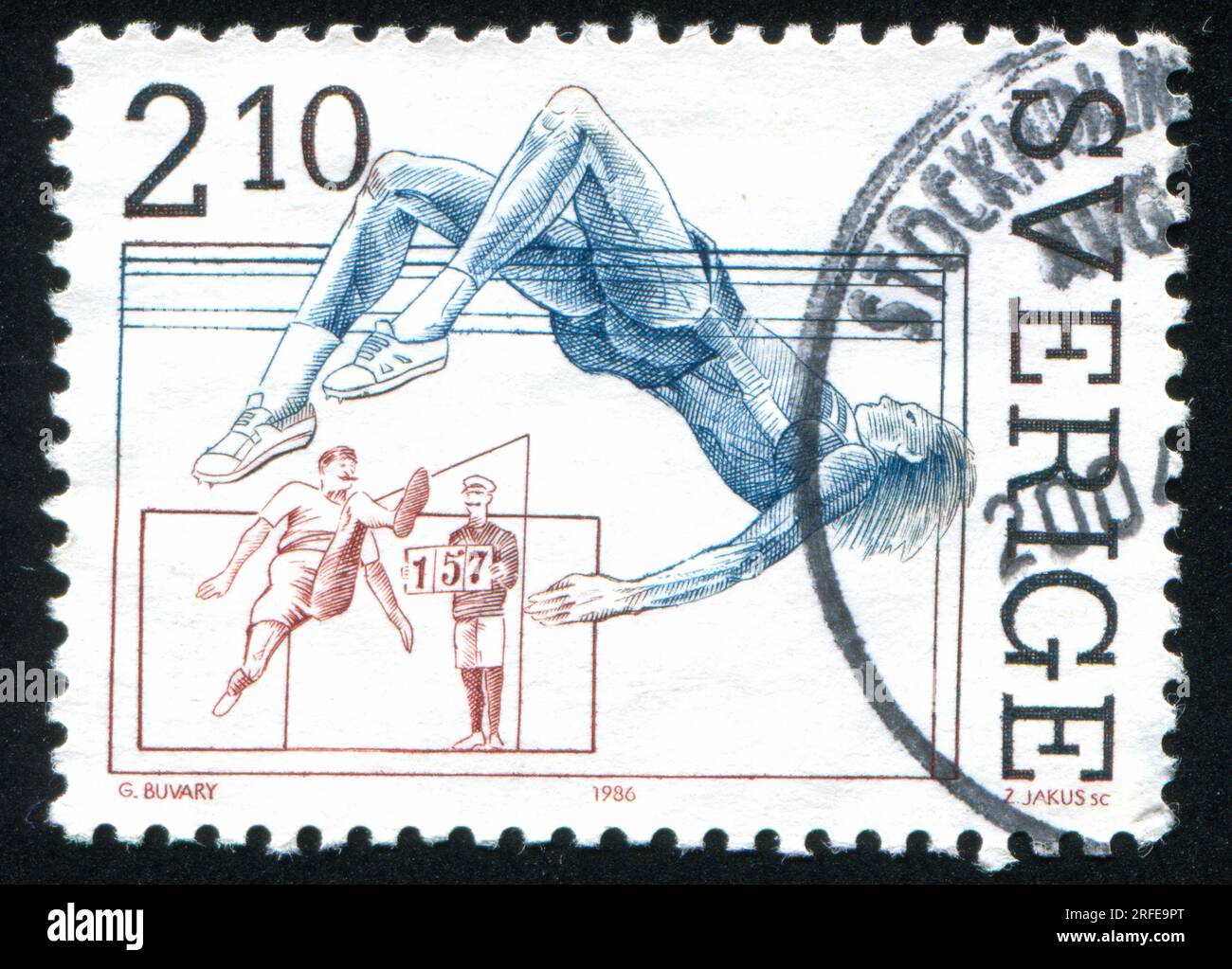 SWEDEN - CIRCA 1986: stamp printed by Sweden, shows Standing high ...