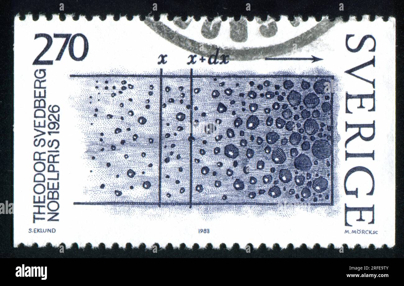 SWEDEN - CIRCA 1983: stamp printed by Sweden, shows Theodor Svedberg ...