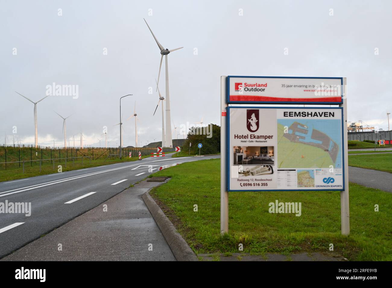 Eemshaven, Netherlands. 03rd Aug, 2023. A general map of the port. The ...