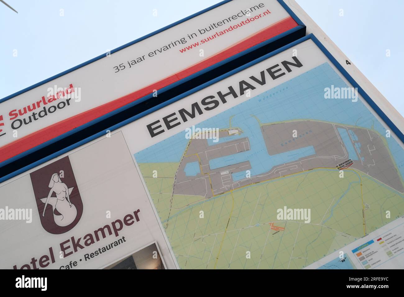 Eemshaven, Netherlands. 03rd Aug, 2023. A general map of the port of ...