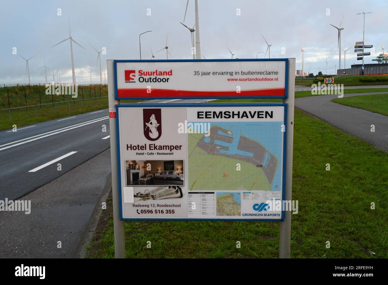 Eemshaven, Netherlands. 03rd Aug, 2023. A general map of the port. The ...