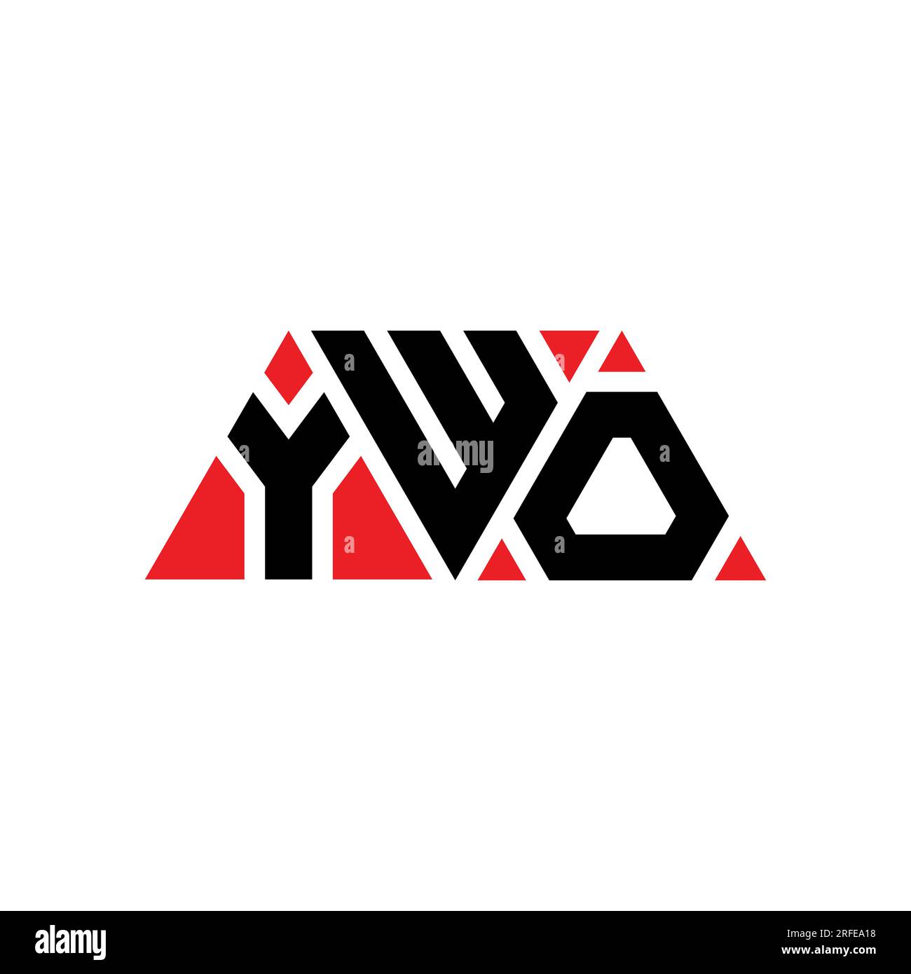 YWO triangle letter logo design with triangle shape. YWO triangle logo ...