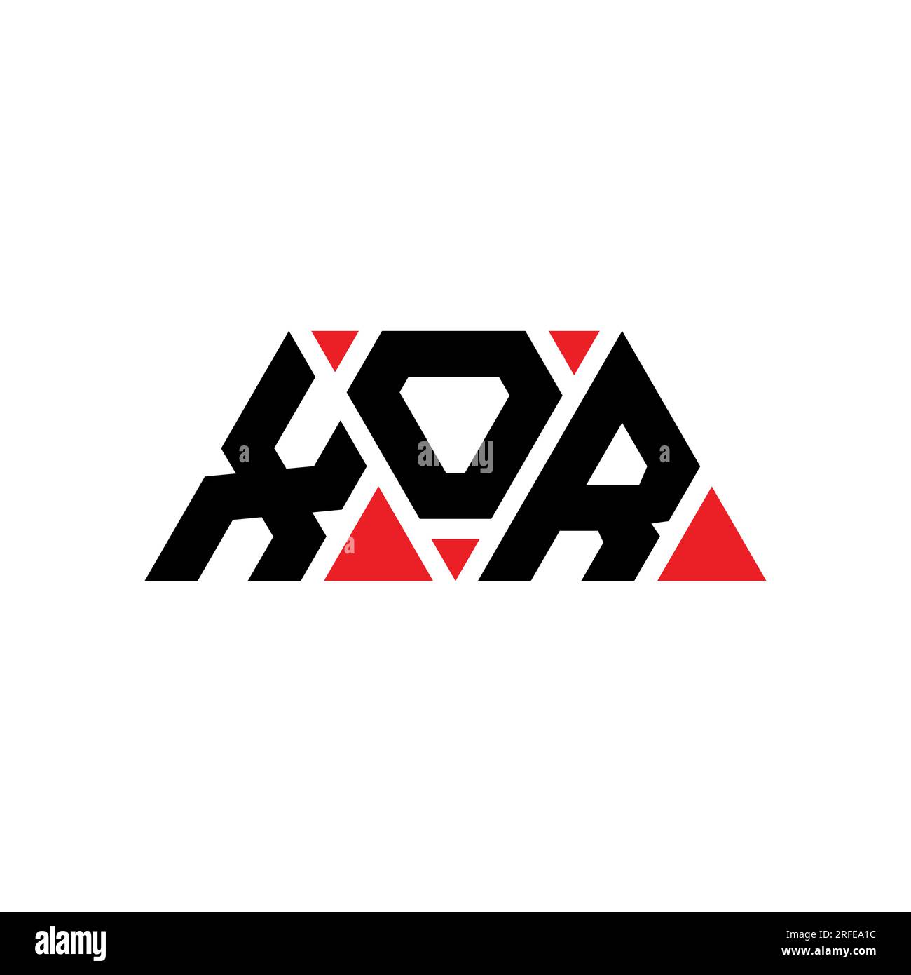 XOR triangle letter logo design with triangle shape. XOR triangle logo ...
