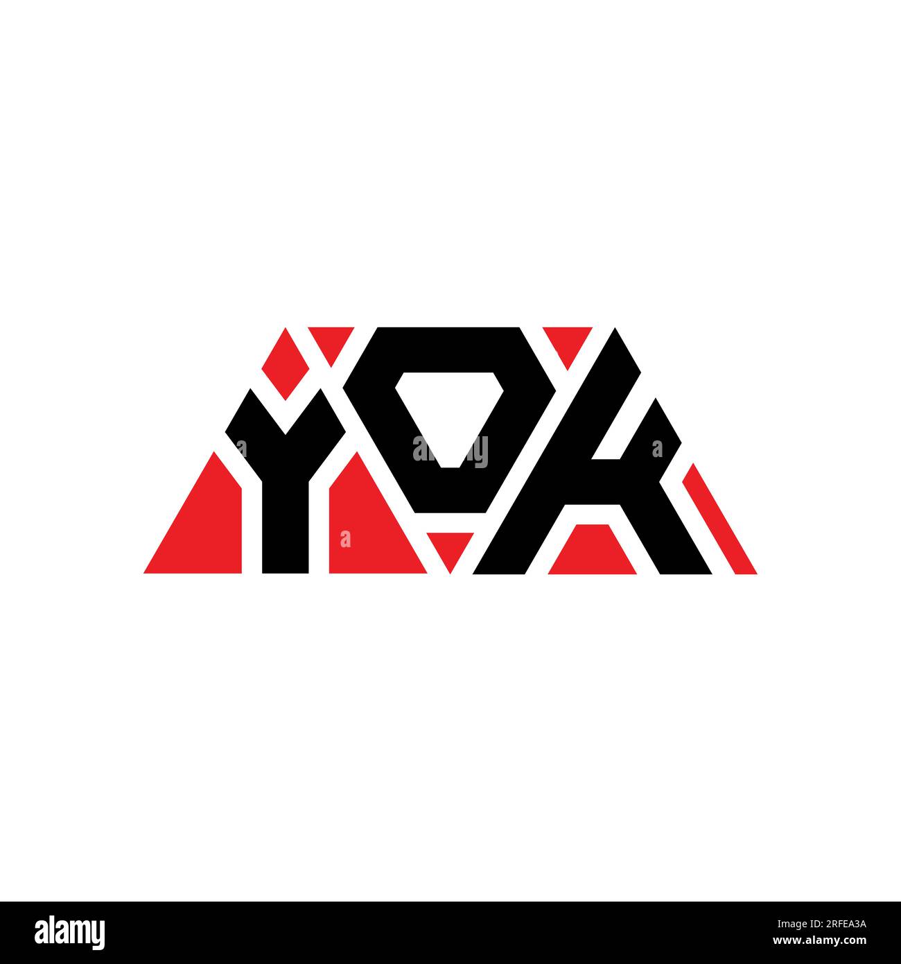 YOK triangle letter logo design with triangle shape. YOK triangle logo ...