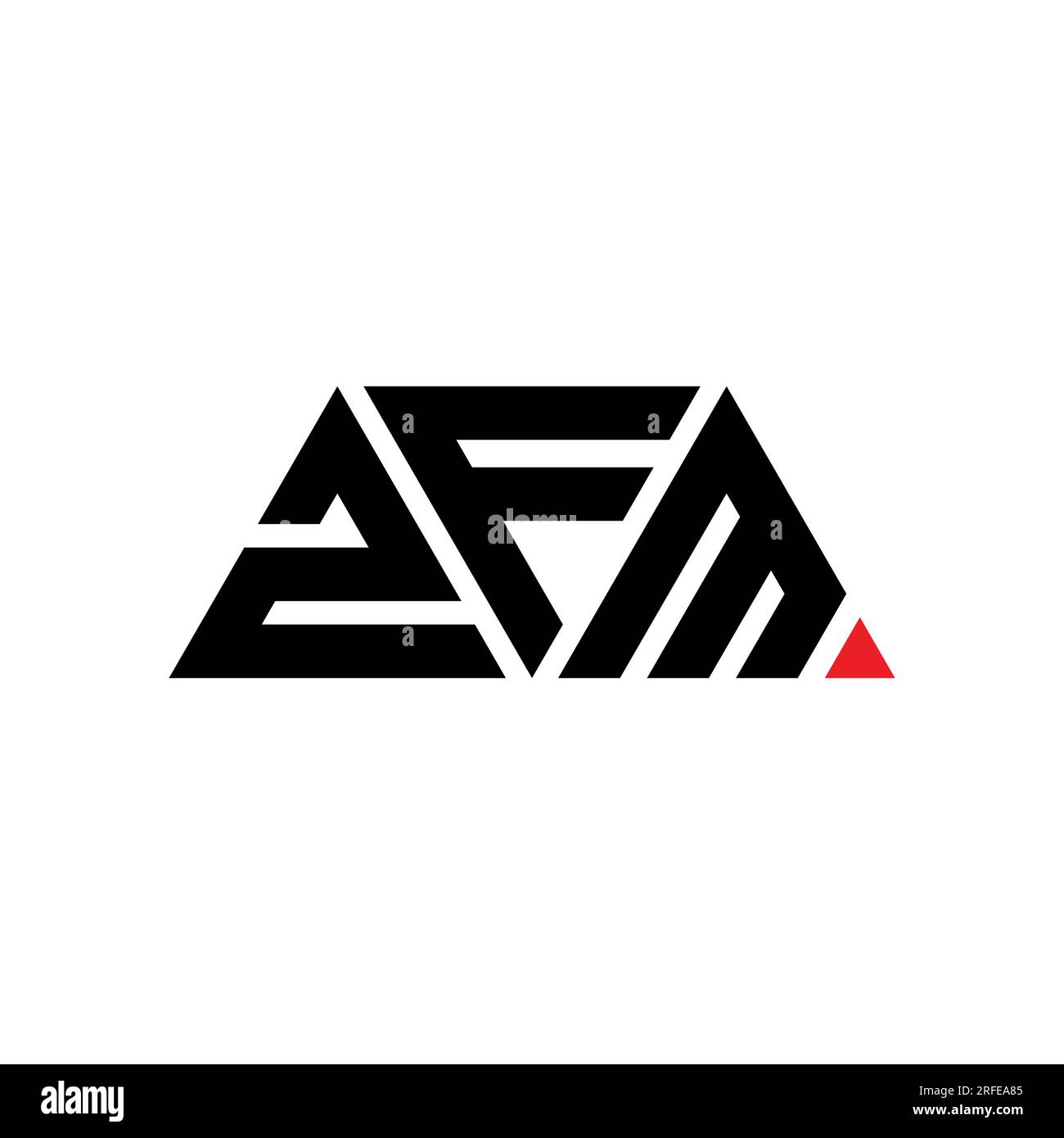 ZFM triangle letter logo design with triangle shape. ZFM triangle logo ...