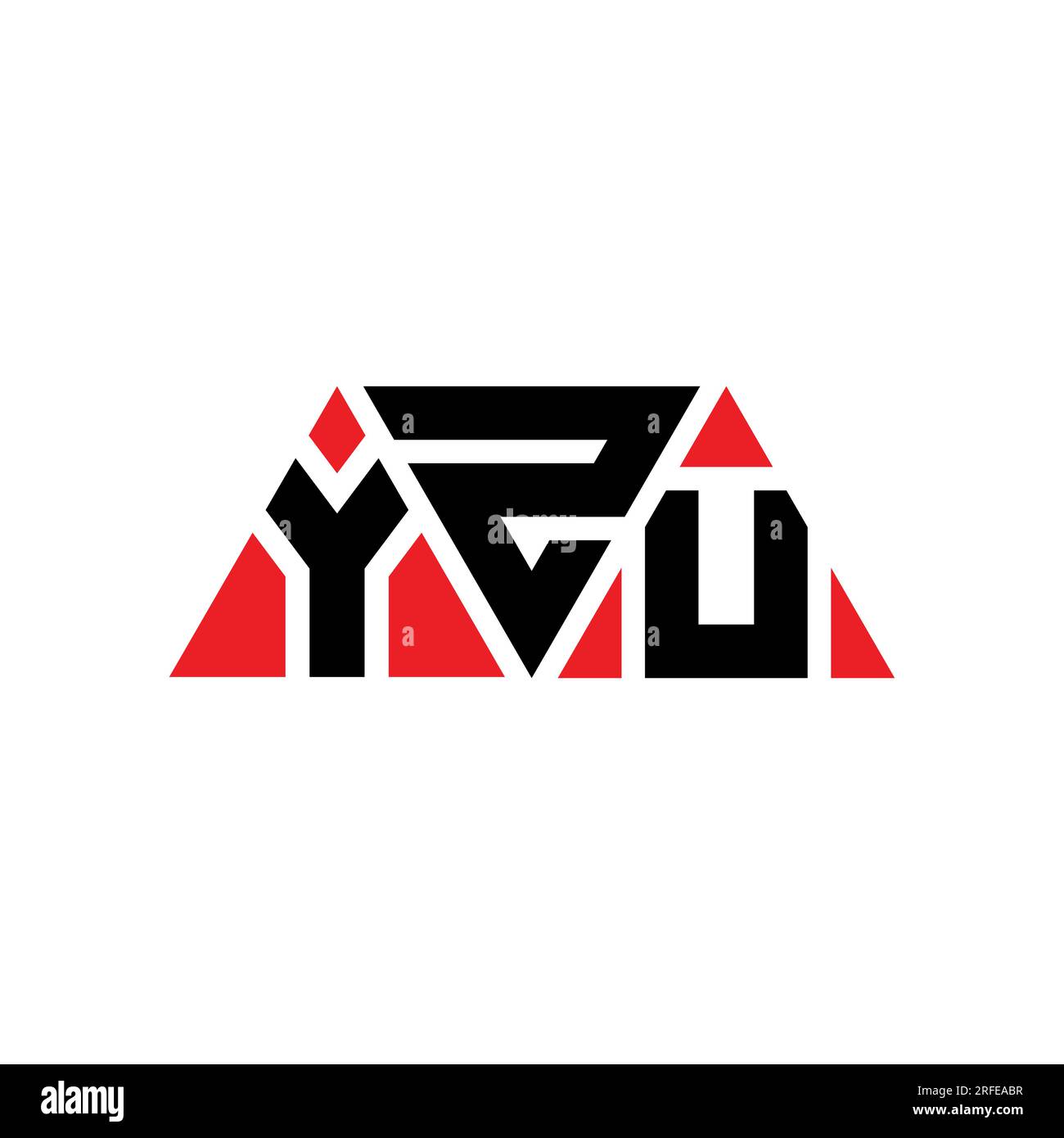 YZU triangle letter logo design with triangle shape. YZU triangle logo ...